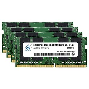 Adamanta 128GB (4x32GB) Memory Upgrade for 2020 Apple iMac 27" w/Retina 5K Display & 2019 Apple iMac 27" w/Retina 5K Display DDR4 2666Mhz PC4-21300 SODIMM 2Rx8 CL19 1.2v DRAM RAM