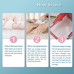 SOFYFINE Disposable Changing Pads for Baby 17x24 (100 Count), Heavy Absorbent Diaper Underpads for Changing Table, Waterproof Toddler Pee Pad (White, 30g/Piece, 2g SAP)