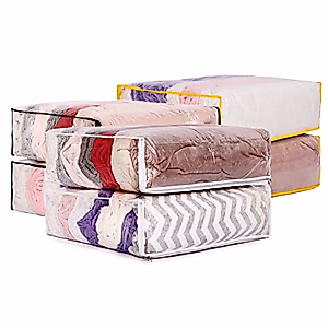 DoYiKe Clear Vinyl Zippered Storage Bags with Zipper for Blanket, Pillow, Quilts, Clothes, Bedding, Sweater, Clothing