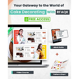 65PCs Cake Decorating Kit Baking Supplies Tools with Non-Slip Cake Turntable-Cake leveler- 24 Numbered Icing Piping Tips, Pattern Chart & EBook- Straight & Angled Spatula-30 Piping Bags- 3 Scraper Set