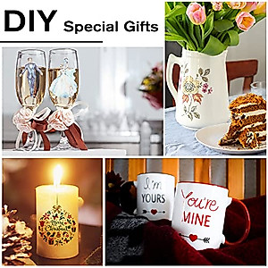 A-SUB Waterslide Decal Paper for Inkjet Printers 20 Sheets Clear Water Slide Transfer Paper 8.5x11 in for DIY Tumbler, Mug, Glass Decals