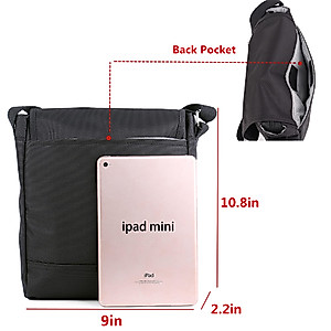 MHCNLL Women Crossbody Purses with Anti Theft RFID Ladies Waterproof Shoulder bag Handbag (black)