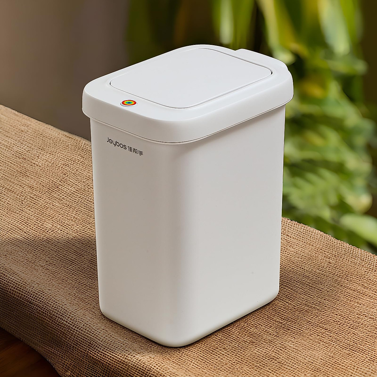 JOYBOS Small Trash Can with Lid for Bathroom, 3 Gallon Little Garbage Can, Slim Bedroom Trash Bin Waste Basket, Plastic Narrow Garbage Bin W/Press-top Lid for Toilet, Office, RV, Living Room