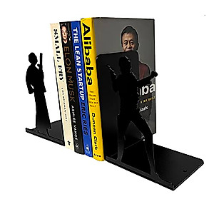 HeavenlyKraft Decorative Metal Bookends, Non Skid Book End, Superhero Bookends, Library Bookends, Bookends for Shelf, Book Stopper for Home/Office Decor/Shelves, 7 X 5.51 X 4 Inch Per Piece