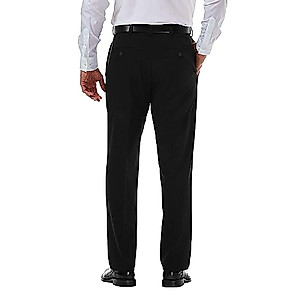 Haggar mens Cool 18 Pro Classic Fit Flat Front - Regular and Big & Tall Sizes Casual Pants, Black, 46W x 30L US