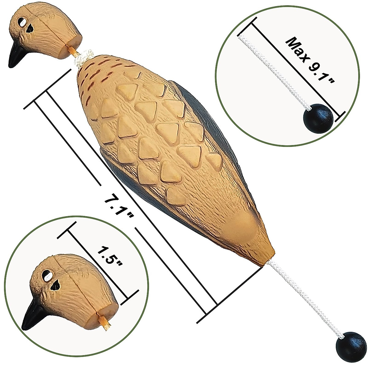 LECPECON Dove Dog Training Dummy Bumper for Hunting Dog Dummy Retriever Skills