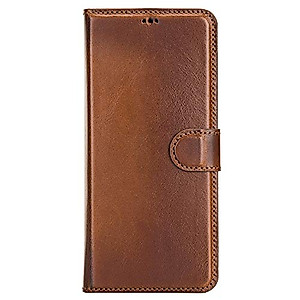 Galaxy S21 Ultra Leather Case, Samsung S21 Ultra 5G 6.8" Bifold Wallet, Magnetic Detachable S21 Ultra Back Cover Supports Wireless Charge
