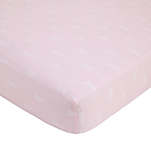 NOJO Dreamer Watercolor Floral 8 Piece Nursery Crib Bedding Set, Rose/Pink/White