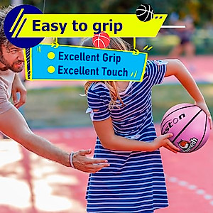 Senston Kids Junior Basketball Balls Size 5 Basketballs Outdoor/Indoor Game Basket Ball J503 with Pump