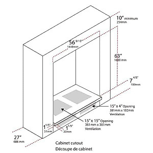 Forno Rizzuto 60" Inch W. Dual Combo Either Refrigerator and or Freezer Combo 27.6 Cubic Ft. Frost Free Built in or Freestanding and Interchangeable Design with Trim Kit