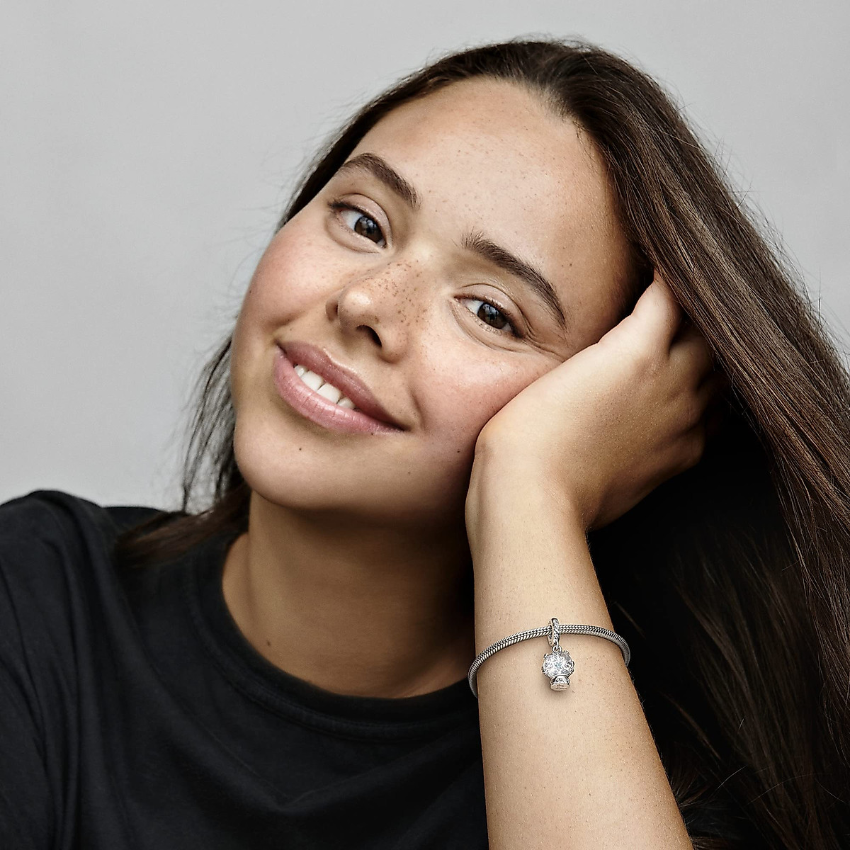 Pandora Snowflake Snow Globe Dangle Charm - Compatible Moments Bracelets - Jewelry for Women - Gift for Women in Your Life - Made with Sterling Silver & Cubic Zirconia, No Gift Box