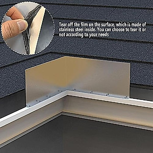 Roof Rain Diverter - Rainwater Diverter Gutter Splash Plate,Gutter Overflow Guard, Downspout Roof Rain Diverter, Rain Gutter Guard Water Diverter for Flat Shingle Roofs Corner, Downspout Buogint
