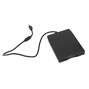 Ticarus USB Floppy Drive 3.5inch USB External Floppy Disk Drive Portable 1.44 MB FDD USB Drive Plug and Play for PC Windows98SE Windows XP Vista Black