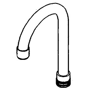 Moen 104429 Commercial Gooseneck Spout 5-3/4-Inch, Chrome
