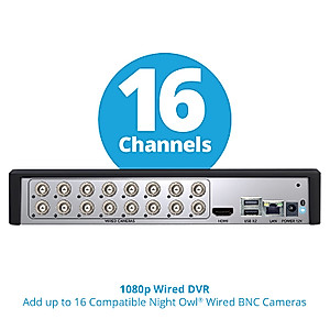 Night Owl 16 Channel Bluetooth Video Home Security Camera System with (10) Wired 1080p HD Indoor/Outdoor Spotlight Cameras with Audio and 1TB Hard Drive (Expandable up to 16 Cameras)