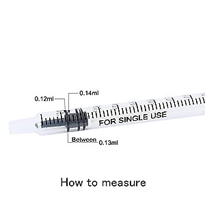 BSTEAN 1ml 1cc Syringe with Luer Slip Tip, No Needle, Non-Sterile (Pack of 50)