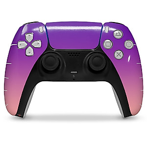 WraptorSkinz Skin Wrap compatible with Sony PS5 DualSense Controller Smooth Fades Pink Purple (CONTROLLER NOT INCLUDED)