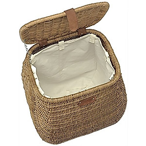KOUBOO Bulging Wicker 2 Load Capacity Laundry Hamper with Liner