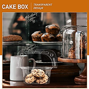 SOLUSTRE 10pcs Mini Cake Box Plastic Fruit Bowls Disposable Dessert Holder Reusable Salad Sushi Container Cupcake Packaging Treat Boxes Vegetable Saving Bowls Transparent