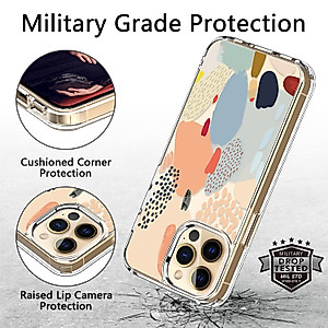 ICEDIO for iPhone 13 Pro Max Case with Screen Protector,Slim Fit Crystal Clear Cover with Fashionable Designs for Girls Women,Protective Phone Case 6.7" Multi-Colored Cactus