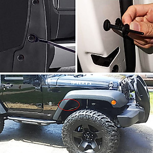 GOOACC 50Pcs 1/4" Hole Nylon Blind Rivets Fender Flare Bumper Door Trim Plastic Rivet Retainer Compatible with Chrysler 6501559, 6506007AA GM 10184895 Ford N803862-S