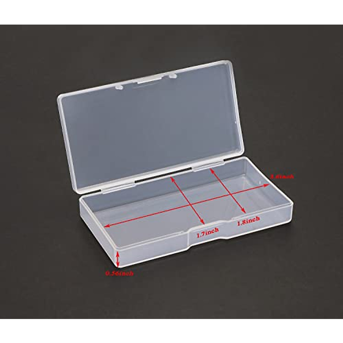 Mini Skater 3.52 ×1.8 ×0.55" Small Transparent Plastic Sample Box Small Size Rectangle Clear Plastic Jewelry Storage Case Container Packaging Box with Lid Use for Earrings Rings Beads Collecting Small Items (20 Pcs)