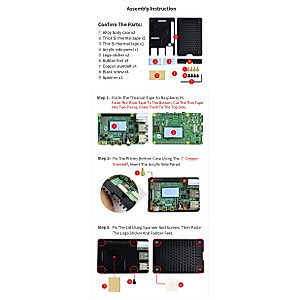 waveshare Lightweight Aluminum Alloy Case for Raspberry Pi 4 with CNC Precise Processing and Sand Blasting Finish Nice & Durable