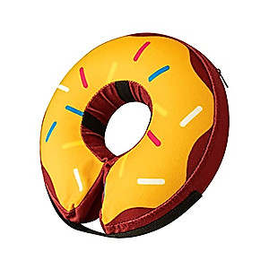 Protective Inflatable Collar for Dogs and Cats - Soft Recovery Pet Cone, E-Collar Does not Impede Vision Orange M