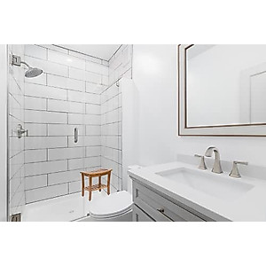 Teak Waterproof Bench - Indoor Outdoor Wood Bench with Shelf, Shower Bench for Elderly, Indoor and Outdoor, Patio, Garden, Spa