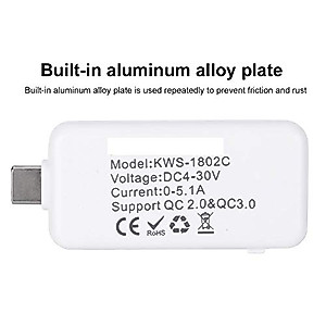 Tester, USB Tests, Accruacy-Built Easy To Use for Usb Type-C Usb Home Use Computer(white)