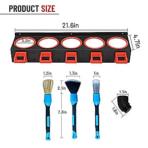 YCWF Wall-mounted Spray Bottle Holder,2 Pack Spray Bottle Storage Rack,Garage Bottle Organizer for Car Cleaning Detailing Tools,Abrasive Material Hanging Rail Car Beauty Shop Accessory