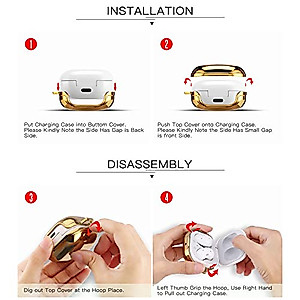 Newseego Compatible with Samsung Galaxy Buds 2 Case (2021)/Galaxy Buds Pro Case/Galaxy Buds Live Case Cover Pink Marble Hard Protective Cover Case with Metal Keychain for Girls Women-Leopard