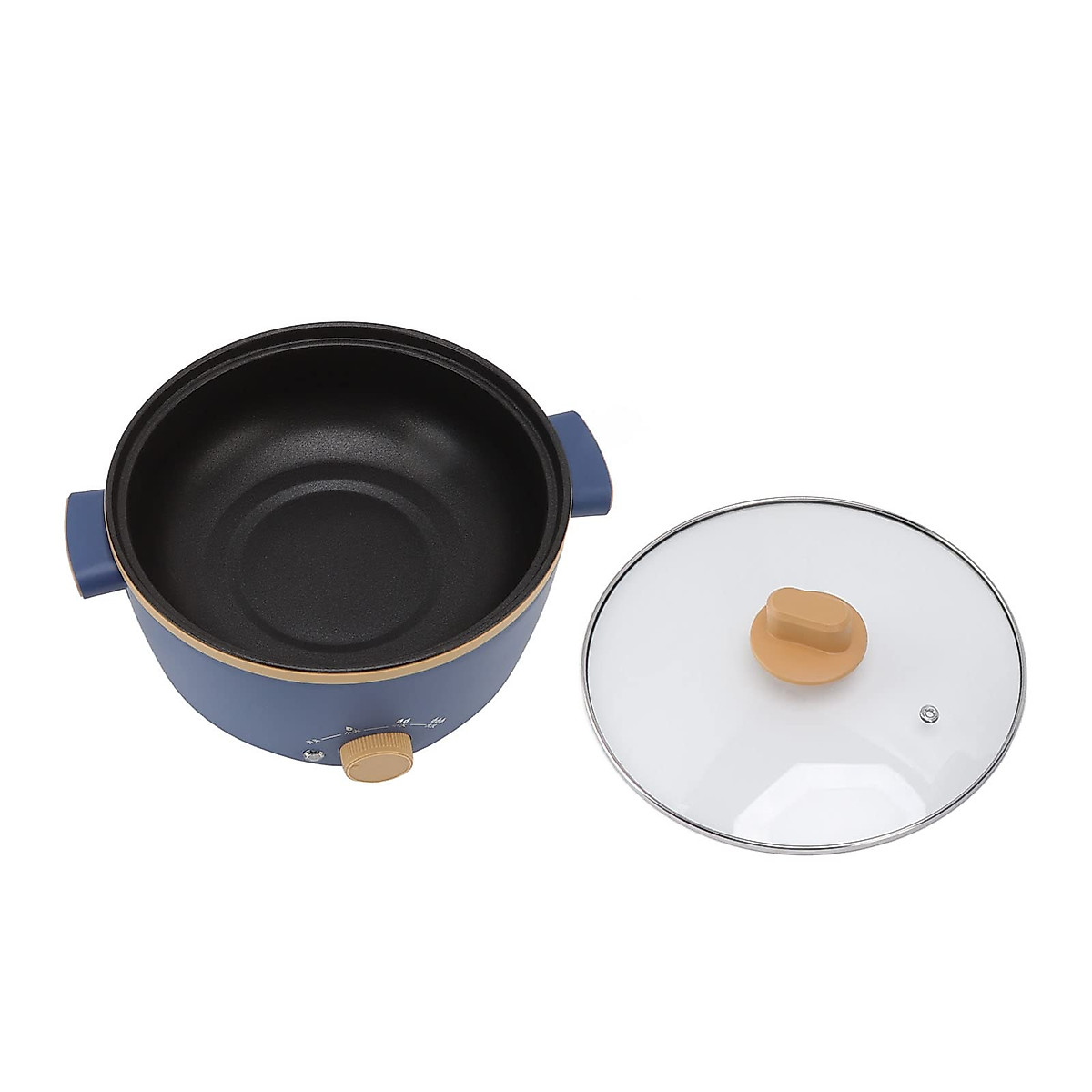 800W Electric Cooker 2.5L 3 Speed Control Single Layer,Multifunction Electric Skillet for Stir Fry, Roast, Ramen Cooker with Dual Power Control for Dorm, Electric Stock PotMultifunctional(#1)