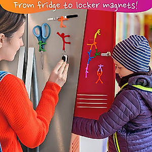 MAGMEN Magnetic Travel Toys, Stretchy, Fun, and Educational Fidget Toys for Kids and Adults Ages 3 and Up Pack of 10 Solid