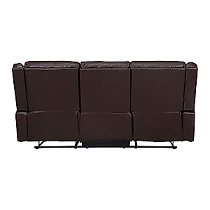 Lexicon Tuers Manual Double Reclining Sofa, Brown