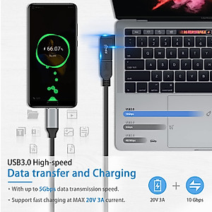 Poyiccot USB 3.0 Adapter 90 Degree, USB 3.0 Extension Adapter 5Gbps, 3Pack Right Angle USB Extender Type A Male to Female Extension Adapter for Hard Drive, Laptop