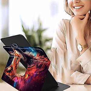 for TCL Tab Pro 5G Case/TCL TABMAX 10.4 Case Dluggs 360 Degree Rotating Smart Protective Stand Cover for 10.36" TCL Tab Pro 5G TCL-9198S/TCL TABMAX 10.4 9296Q,Astral Wolf