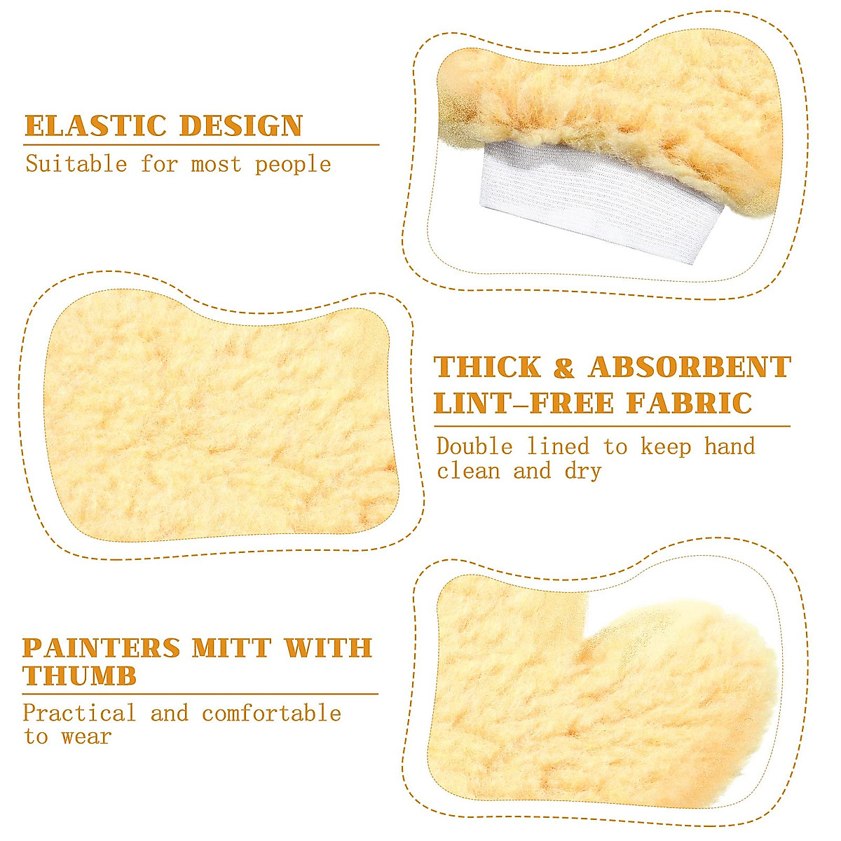 Remerry 12 Pcs Painters Mitt Painting Gloves with Thumb Paint Mitt Cleaning Dusting Mitt for Painters Decorators Glove