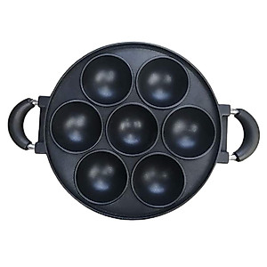 DarklIp 7-Hole Cake Cooking Pan Cast Iron Omelette Pan Non-Stick Cooking Pot Breakfast Cooking Pie Cake Mold Kitchen Cookware Cake Cooking Pans Nonstick Set