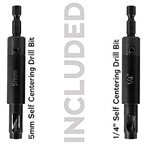 EZ Align Premium Shelf Pin Drilling Jig With 1/4" And 5mm Self Centering Drill Bits, Dual Sided Shelf Pin Jig for Easy Alignment On Both Sides Of The Shelf