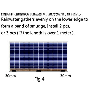 HZLH Solar Panels Water Drained Away Clip,Auto Remove Stagnant Water Build-up Near The Panel Edges. Plastic Clip to Clear Black 30mm、35mm、40mm、45mm、50mm T35