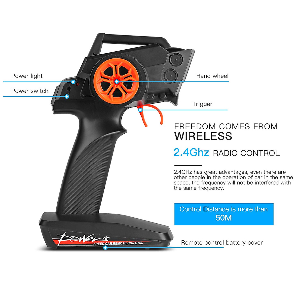 GoolRC WLtoys 104311 RC Car, 1/10 Scale 4WD 2.4Ghz Remote Control Car, Brushed Motor Off-Road Crawler Car RTR for Kids and Adults