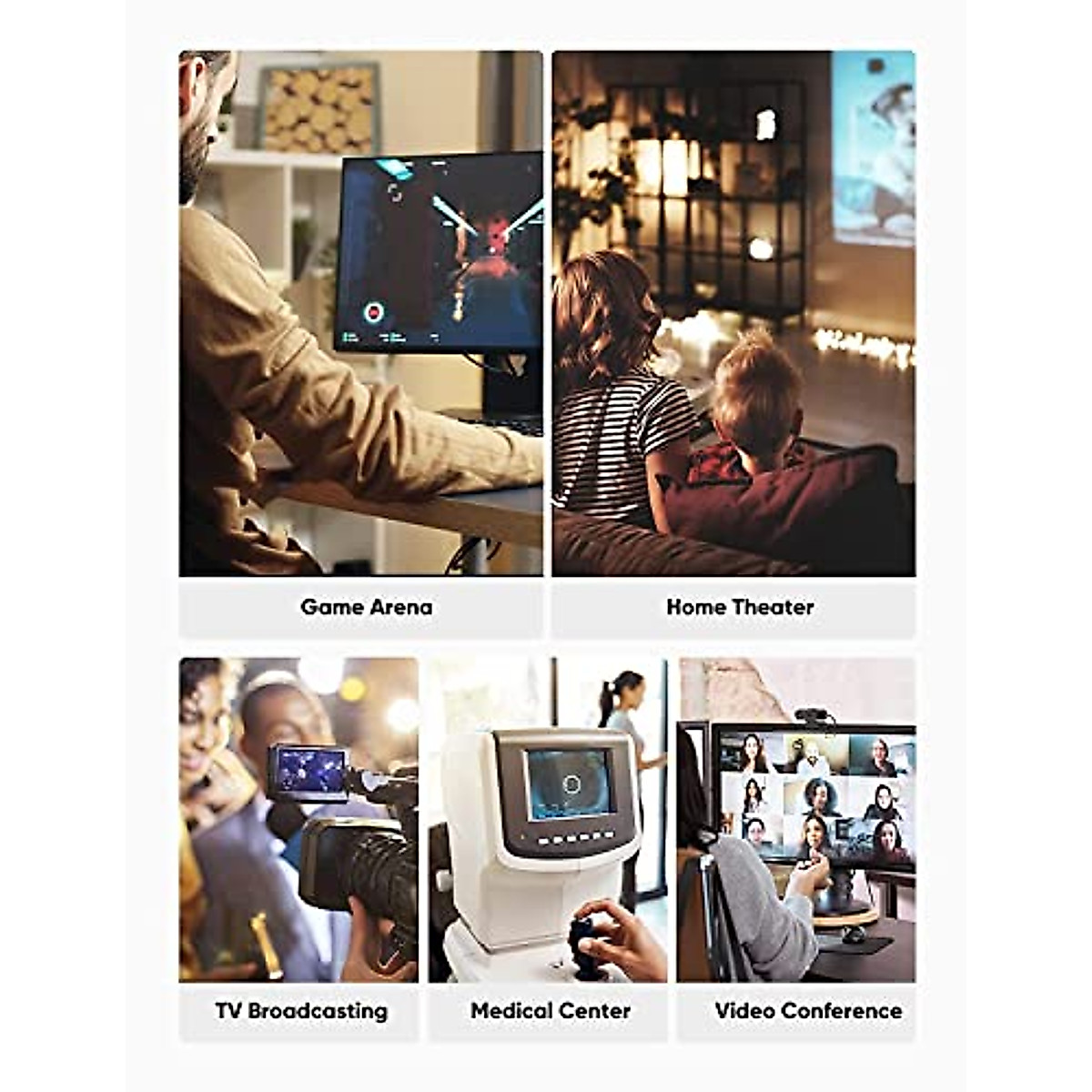 Snowkids 8K HDMI Cable 2.1 10FT/3M 48Gbps, 48Gbps High Speed 3D 8K60 4K120 144Hz Braided HDMI Cord eARC HDR10 HDCP 2.2&2.3 Compatible with Roku TV/PS5/HDTV/Blu-ray Black