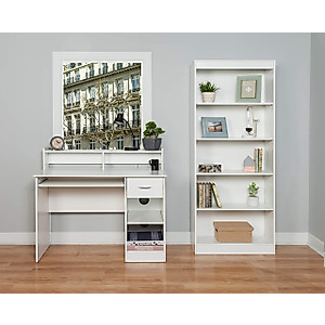 OneSpace Essentials 5-Tier Bookshelf, White
