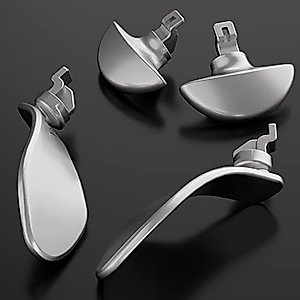 eXtremeRate Back Paddles for PS5 Edge Controller, Metallic Silver Replacement Interchangeable 4PCS Metal Back Buttons for PS5 Edge Controller - Controller NOT Included