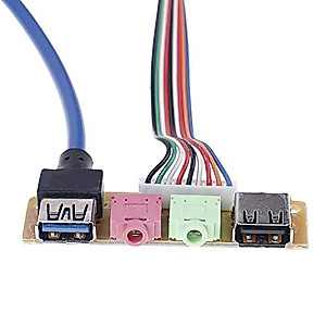 USB 2.0 + 3.0 Port PC Computer Chassis Front Board Audio Replacement 70cm liuqiangmeiguo (Color : 1)
