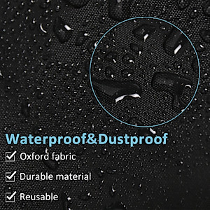 Kingling Outdoor Bench Cover Rectangle, Wood Bench Cover Waterproof Patio Bench Covers for Outdoor Furniture Long Chair Cover, 63" W x 15" D x 18" H