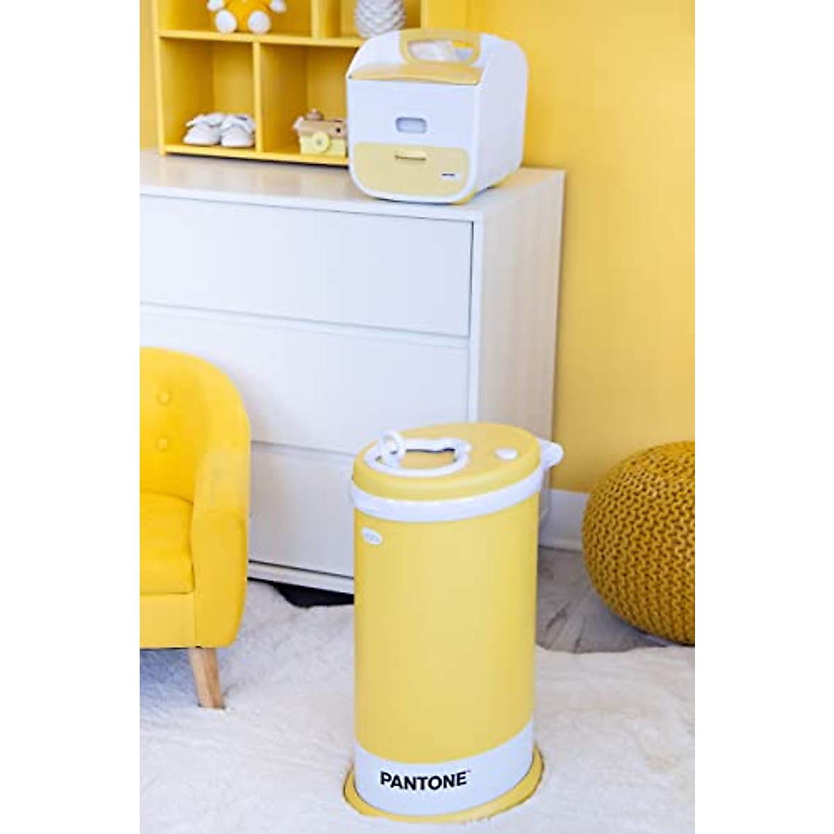 Ubbi Steel Odor Locking Diaper Pail, Pantone Yellow (Discontinued by Manufacturer)