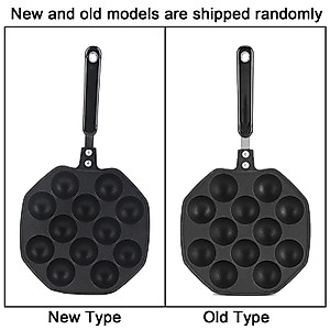 12 Cavities Takoyaki Grill Pan, Aluminum Non-stick Baking Takoyaki Grill Pan Plate Octopus Ball/Pancake Maker