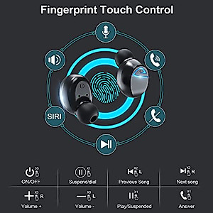 Yardstick Wireless Earbuds, Bluetooth 5.2 Headphones with Wireless Charging Case 1200mAh-60Hrs Play Time-Cell Phones Charging Function, Built-in Microphone IPX5 Waterproof Earphone for iOS/Android